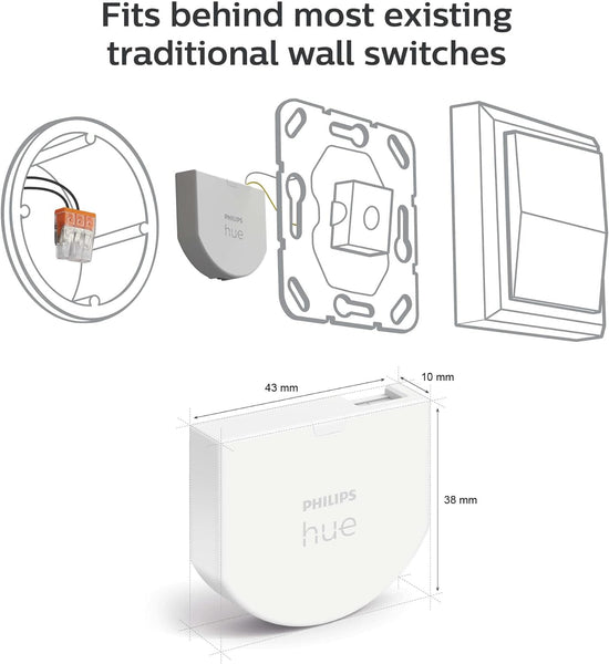 Philips Hue Wall Switch Module | Single Pack | Smart Accessory for Ind ...